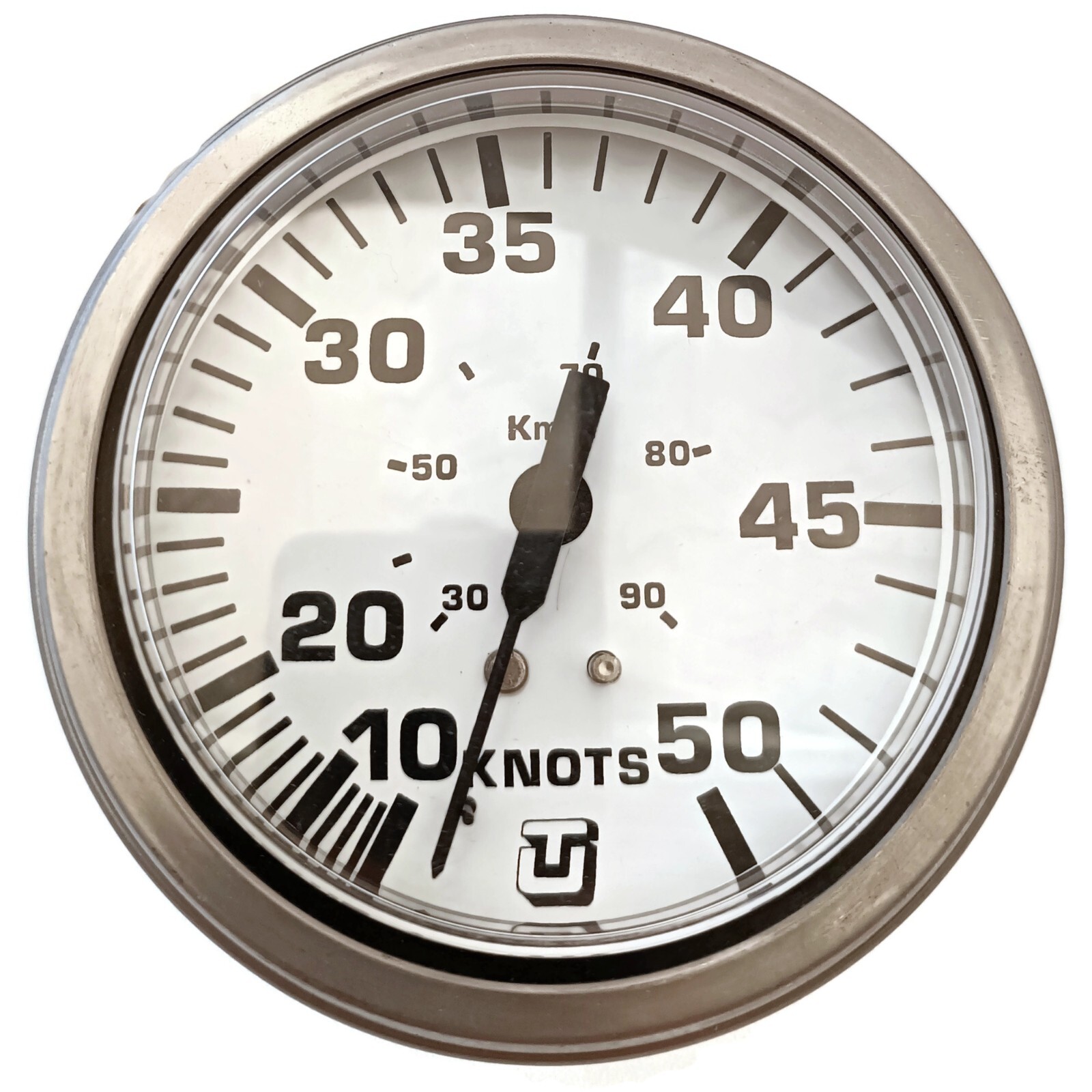 NEW OEM Ultraflex Uflex Analog Speedometer Gauge Knots/Km 12/24V Silver ...