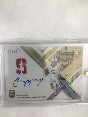 2017 Christian McCaffrey Elite Collegiate Draft Picks Rookie Die-Cut ...