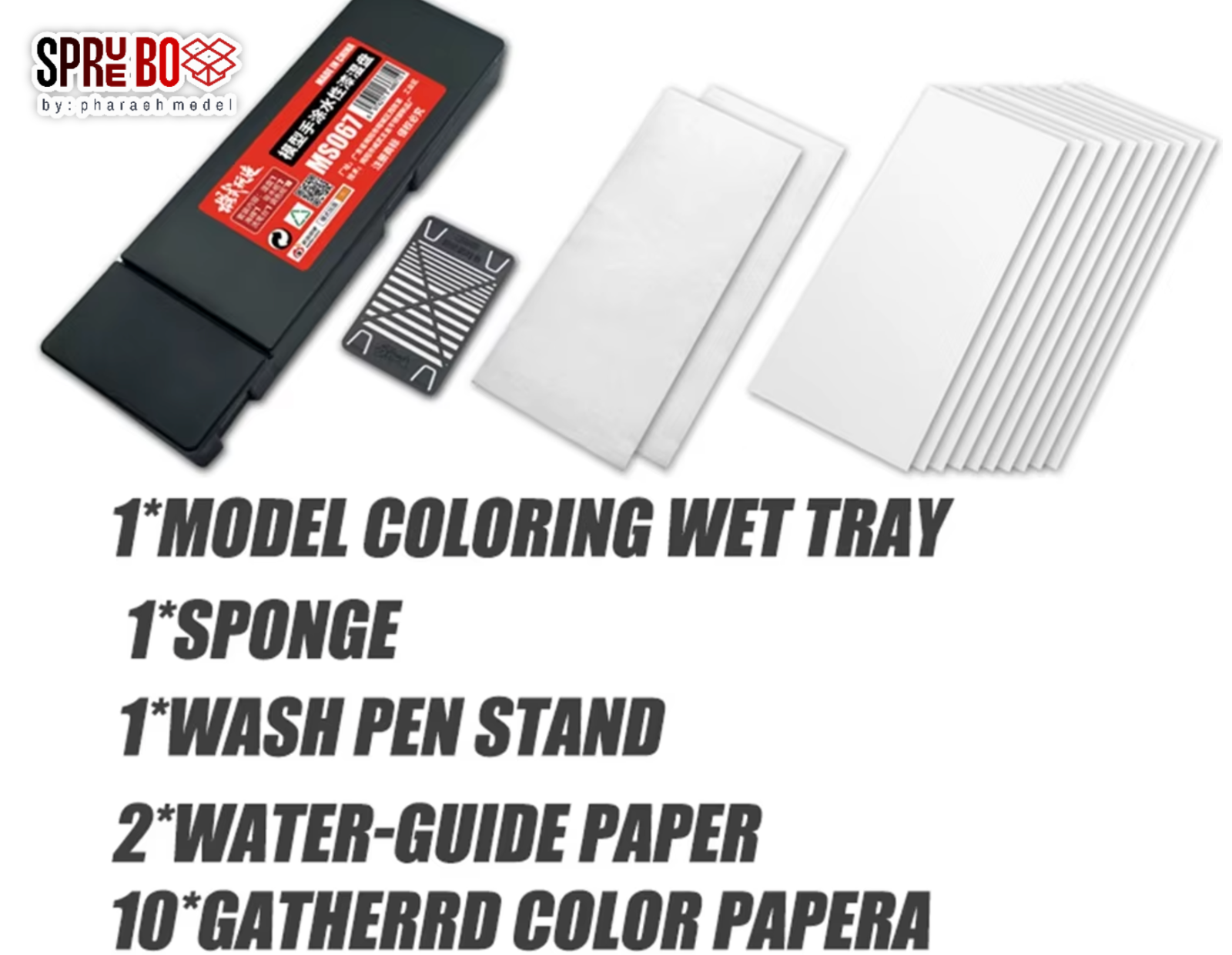 Wet Palette Complete set+Sponge+Brush stand+2 water guide papers+10 ...
