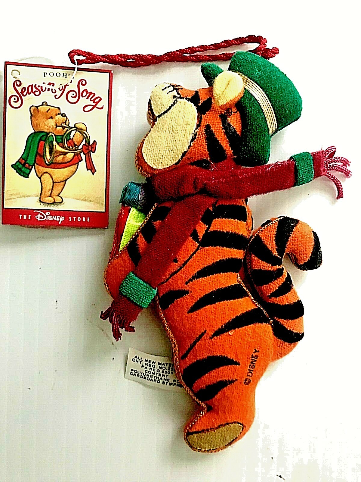 LOT 2 VINTAGE CLOTH TIGGER HANGING ORNAMENTS. DISNEY COLLECTABLE ...