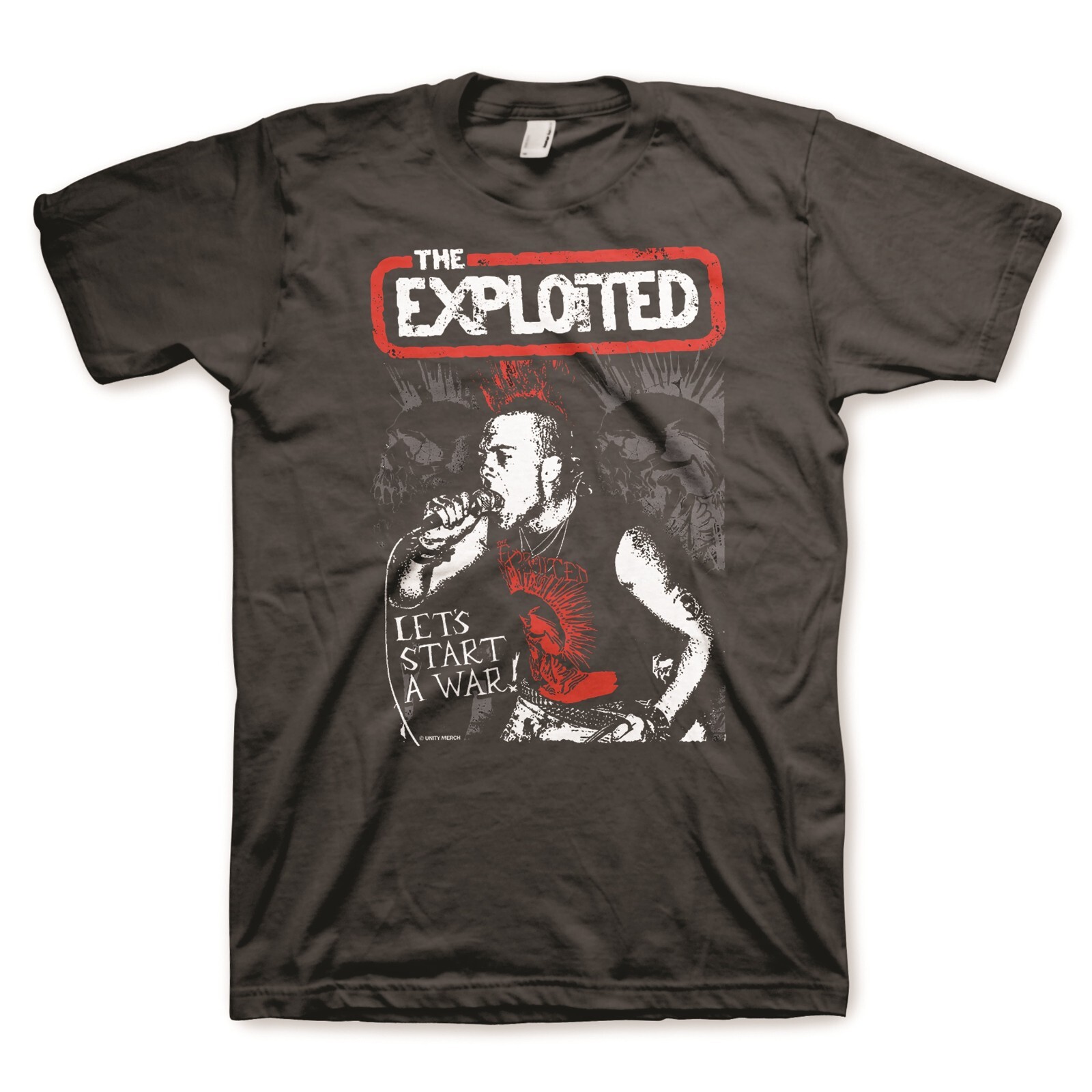 Exploited Start a War Scottish Mohawk Street Punk Oi! Music Band Shirt ...