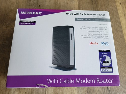 Netgear CG3000Dv2 N450 DOCSIS 3.0 WiFi Modem Wireless Router. | eBay
