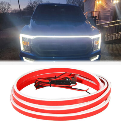Car Engine Hood Light DRL LED Daytime Running Light Strip Flexible ...