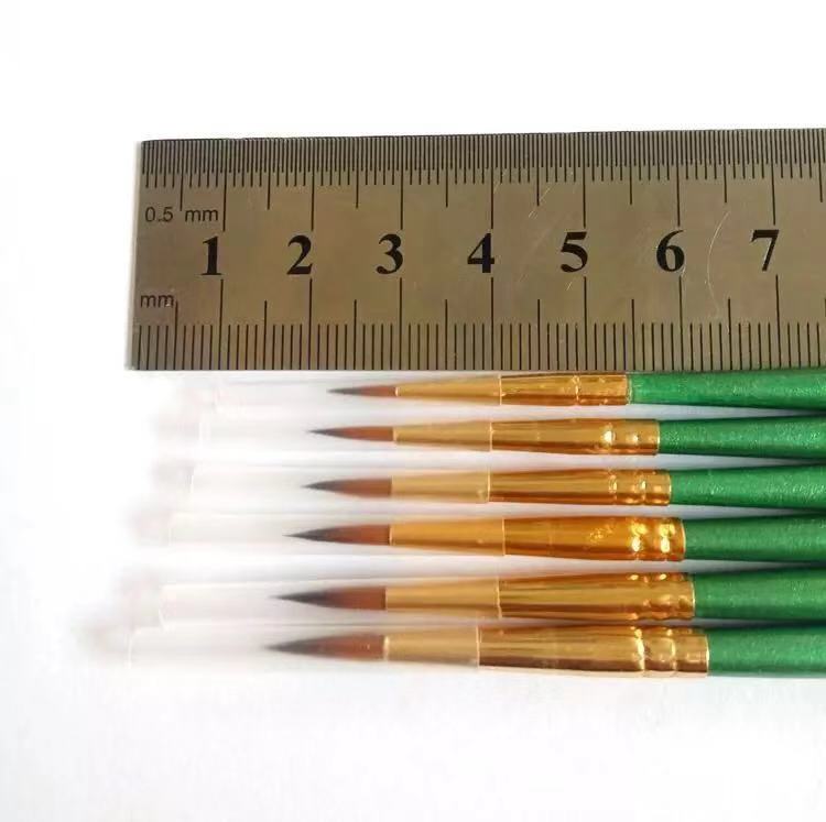XDT#300-1 Pin Point Art Brush 6Pc #5/0#3/0#0#1#2#3 Nylon Acrylic Oil ...