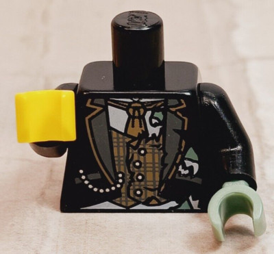 New LEGO Zombie Torso Body Half Man Sand Green Hand Torn Jacket Good ...