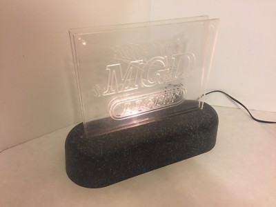 MGD Light - Miller Genuine Draft Light - 2 Sided Beer Light - Man Cave ...