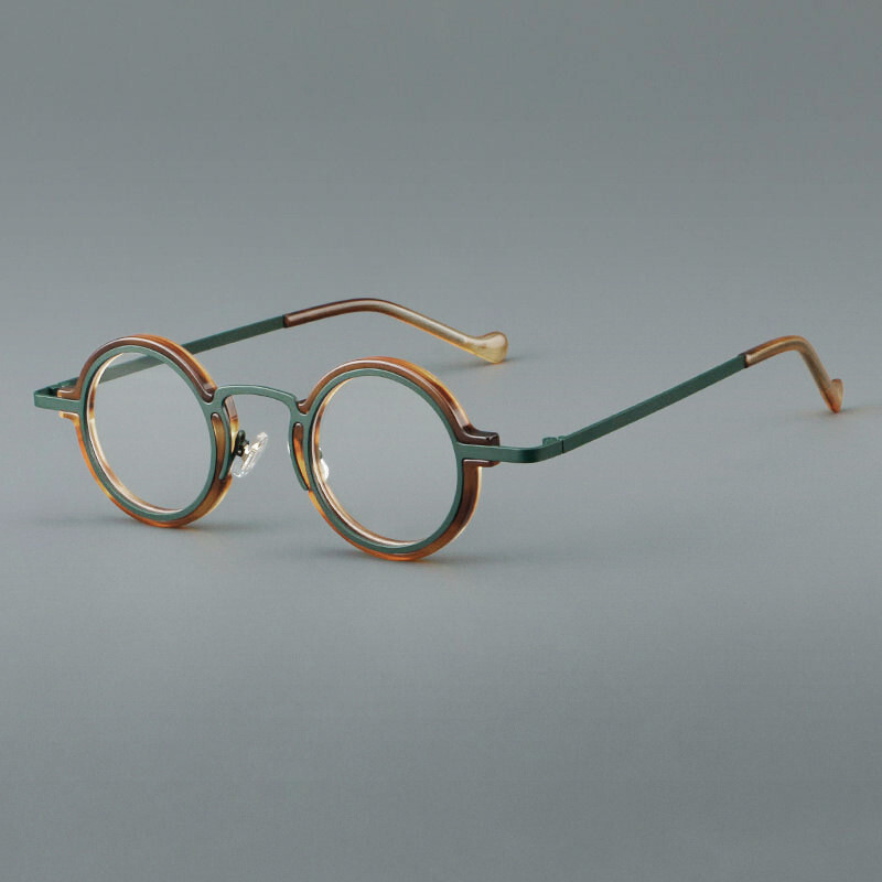 Deluxe Small Round Retro Eye Glasses Full Rim Retro Clear lenses ...