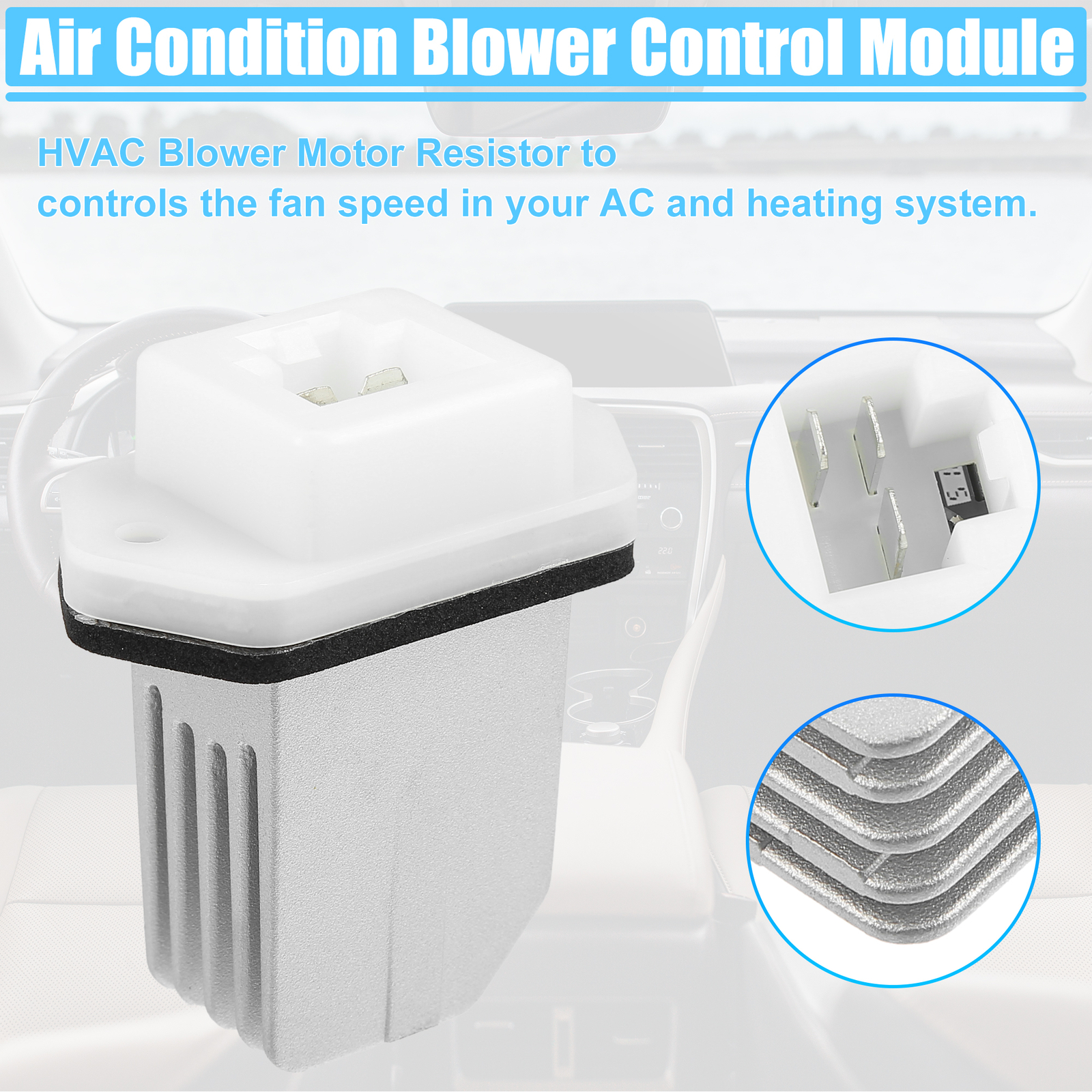 Pack (1) HVAC Blower Motor Resistor AC Blower Control Module Fit for ...