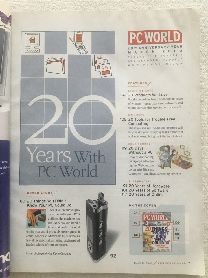 PC World Magazine March 2003 Special 20th Anniversary Issue PC’s ...