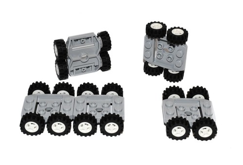 LEGO vehicle bases x5 for car wheels mini micro small gocart trailer ...