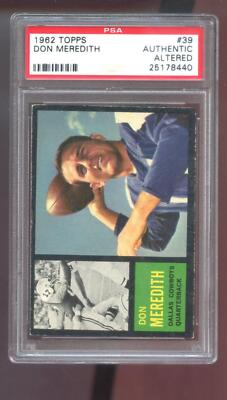 1962 Topps #39 Don Meredith PSA AA Graded Football Card NFL Dallas ...