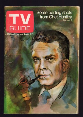 1970 NEW YORK METRO TV GUIDE/CHET HUNTLEY/WNBC NEWS/JOHN PALMER/GABE ...