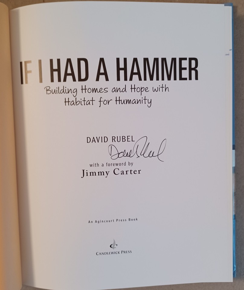 If I Had A Hammer, by David Rubel HCDJ 1st Ed 2009 SIGNED by David ...