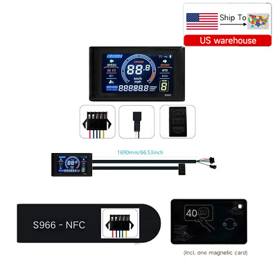 E-bike 24V/36V/48V/72V S966 Colour Display Power Speed Meter Control ...