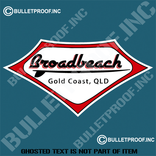 BROADBEACH GOLD COAST DECAL STICKER SURFING BOARD BEACH WOODY STICKERS ...