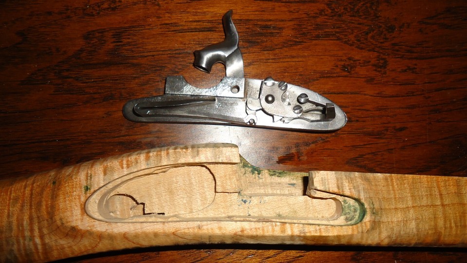 Hawken Rifle Half Stock, Percussion Lock, Very Curly Maple CM4 ...