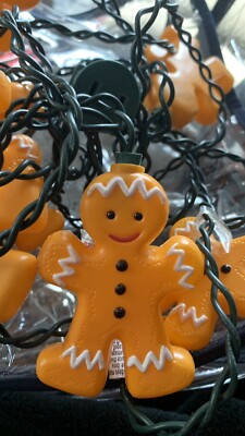 Holiday Highlights Gingerbread Men 10 String Lights Blow Molds Working ...