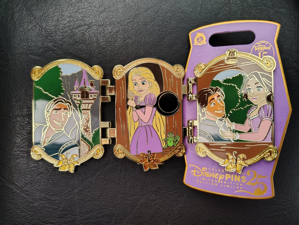 Tangled 15th Anniversary 2025 Pins Rapunzel Flynn Rider Snuggly Duckling Pin Set | eBay