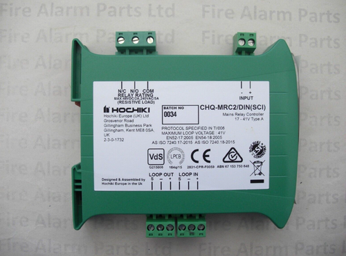 Hochiki CHQ-MRC2/DIN(SCI) Din Rail Mains Relay Controller £36 inc vat ...