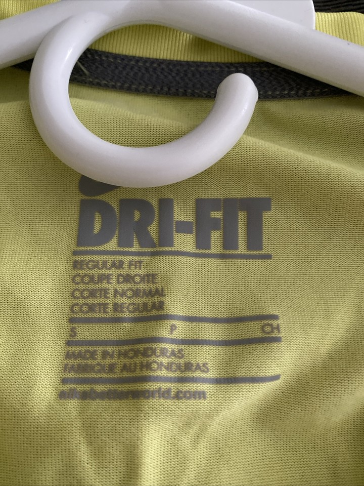 Nike Pro Women's Size S Basic Dri Fit Pro Neon Yellow Solid Polyester V ...