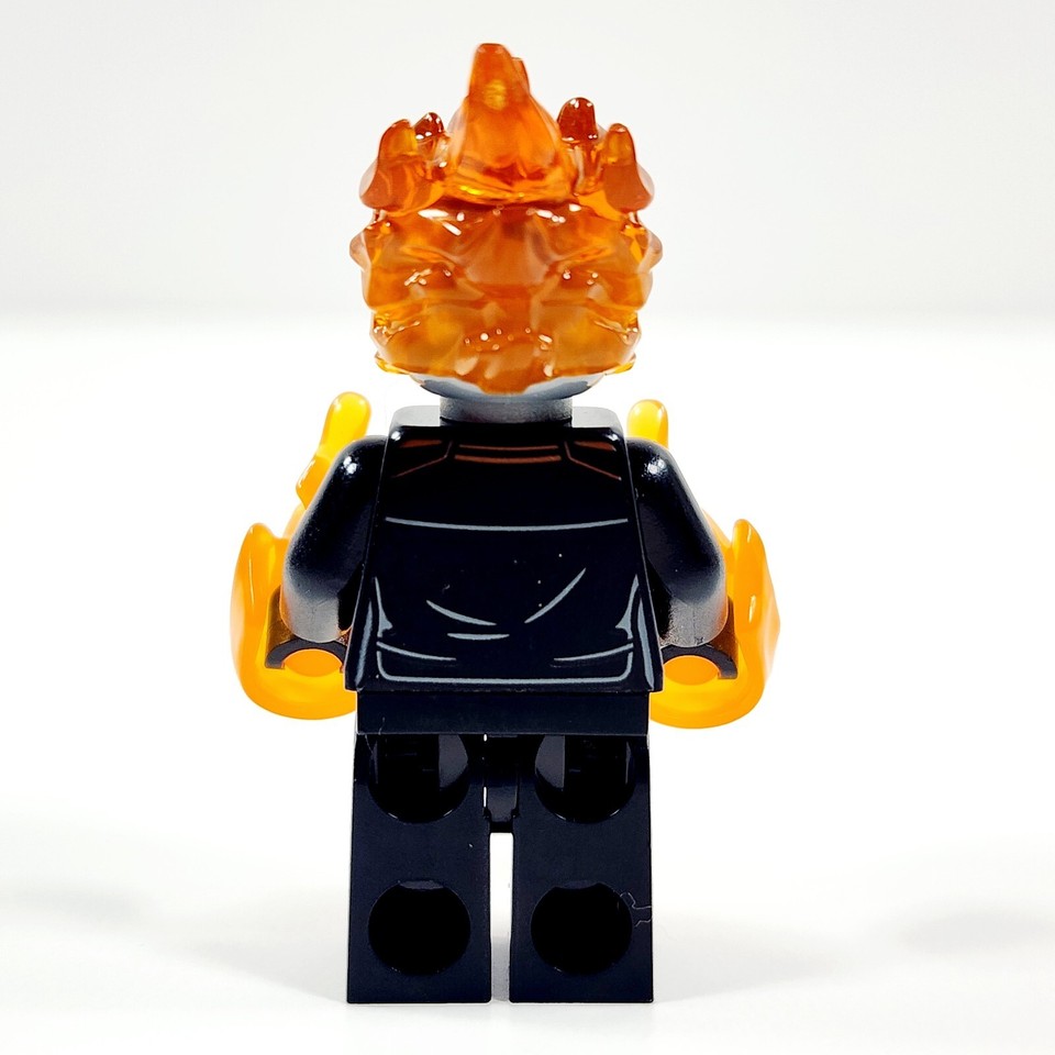 Lego Ghost Rider Minifigure Robbie Reyes Silver Head Marvel 76173 ...