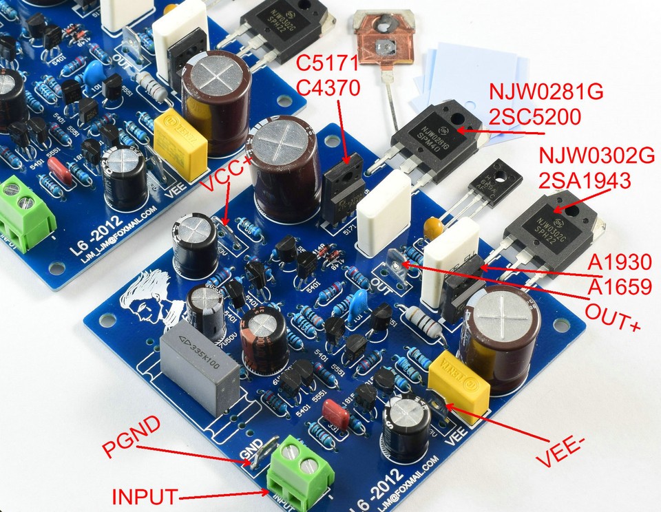 2pcs Blameless Design Class-B Amplifier Board NJW0302G 0281G Dual Channel | eBay