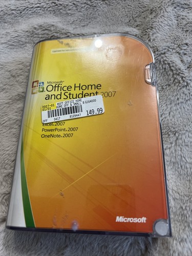 Microsoft Office Home and Student 2007 Disc and Product Key Excel ...