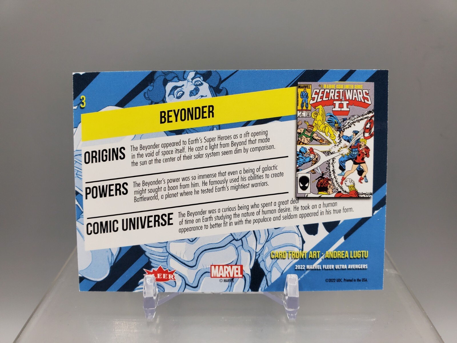 2022 Marvel Fleer Ultra Avengers #3 Beyonder Green Parallel Card | eBay