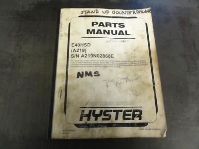 Hyster E40HSD Forklift Parts Manual | eBay