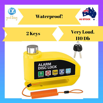 Motorcycle Alarm Disc Lock Motor Bike Brake Security Electric Rotor ...