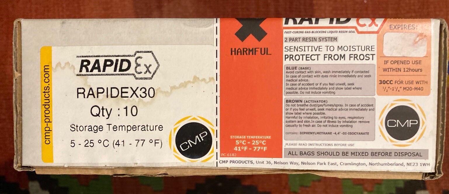 LOT OF 10 RAPIDEX RAPIDEX30 GAS-BLOCKING LIQUID RESIN SEAL * FACTORY ...