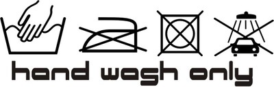 2x Hand Wash Only Aufkleber, FUN Auto Waschanleitung, Style - Scene ...
