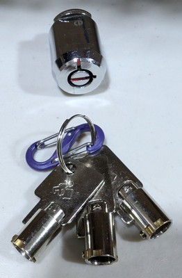 1 Cylinder Tube Lock Extra Space Storage Unit 3 Identical Keys Lock | eBay