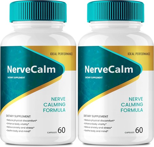 2 Pack Nerve Calm Blood Capsules, NerveCalm Blood Formula Support Pills ...