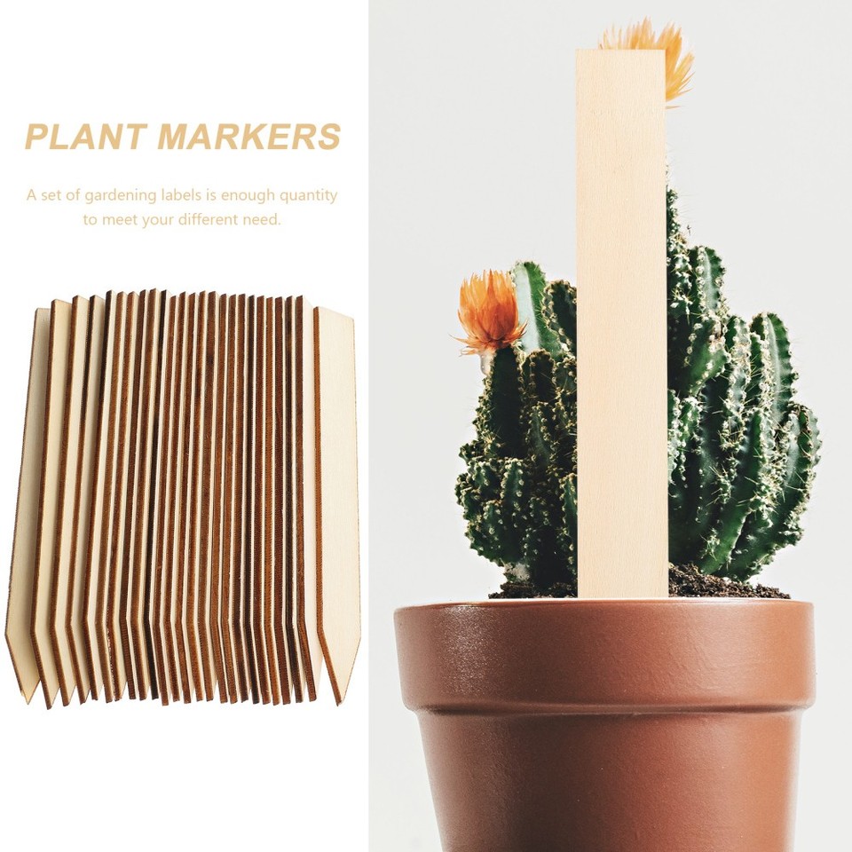 2 Pack Wooden Plant Label Garden Markers Tags Picks Labels Gardening ...