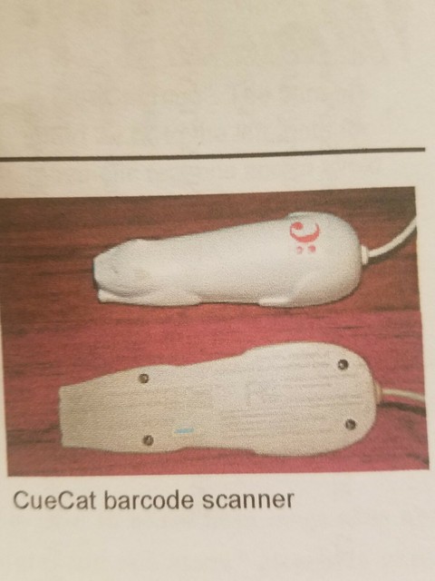 in Bag Cue Cat Barcode Scanner Bar Code Reader CueCat Ps2 Plug for sale ...