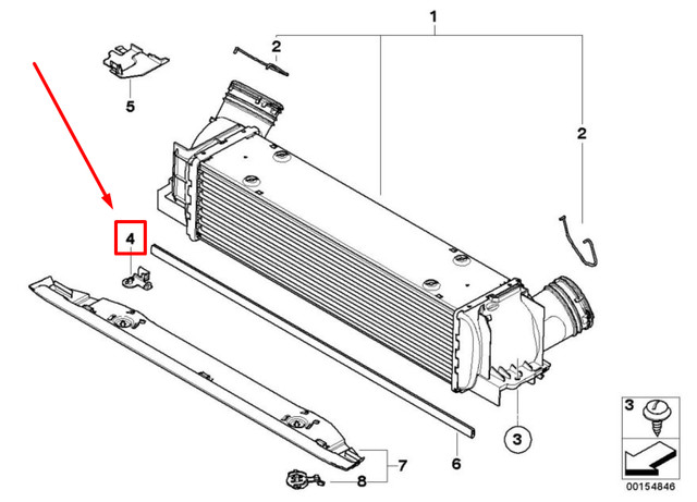 BMW 17117521783 Genuine OEM Intercooler Bracket for sale online | eBay
