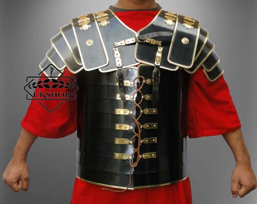 Roman Lorica Segmentata Black Anitc Roman Legionnaire Segment Medieval ...