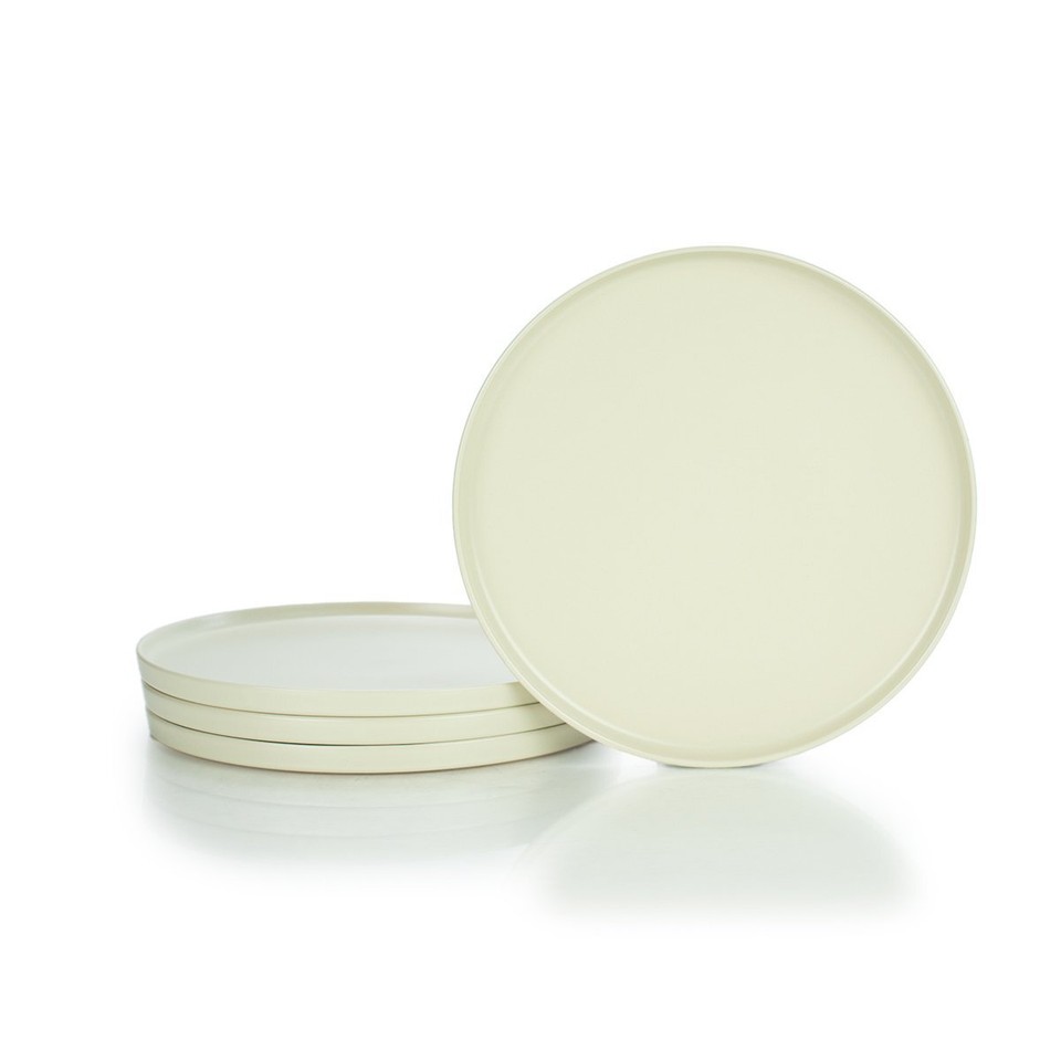 Everything Kitchens Modern Flat 24-Piece Dinnerware Set | Beige ...