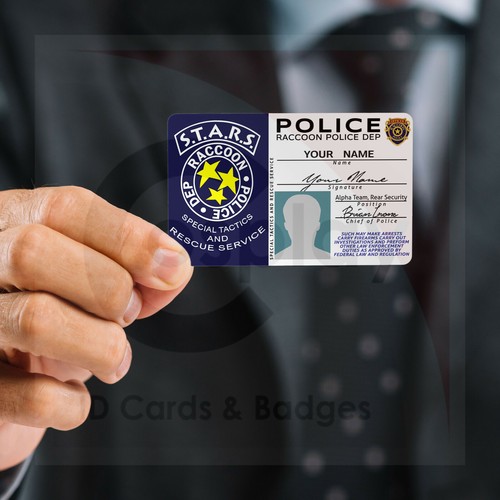 RESIDENT EVIL 3: Remake | Jill Valentine Police STARS ID Badge ...