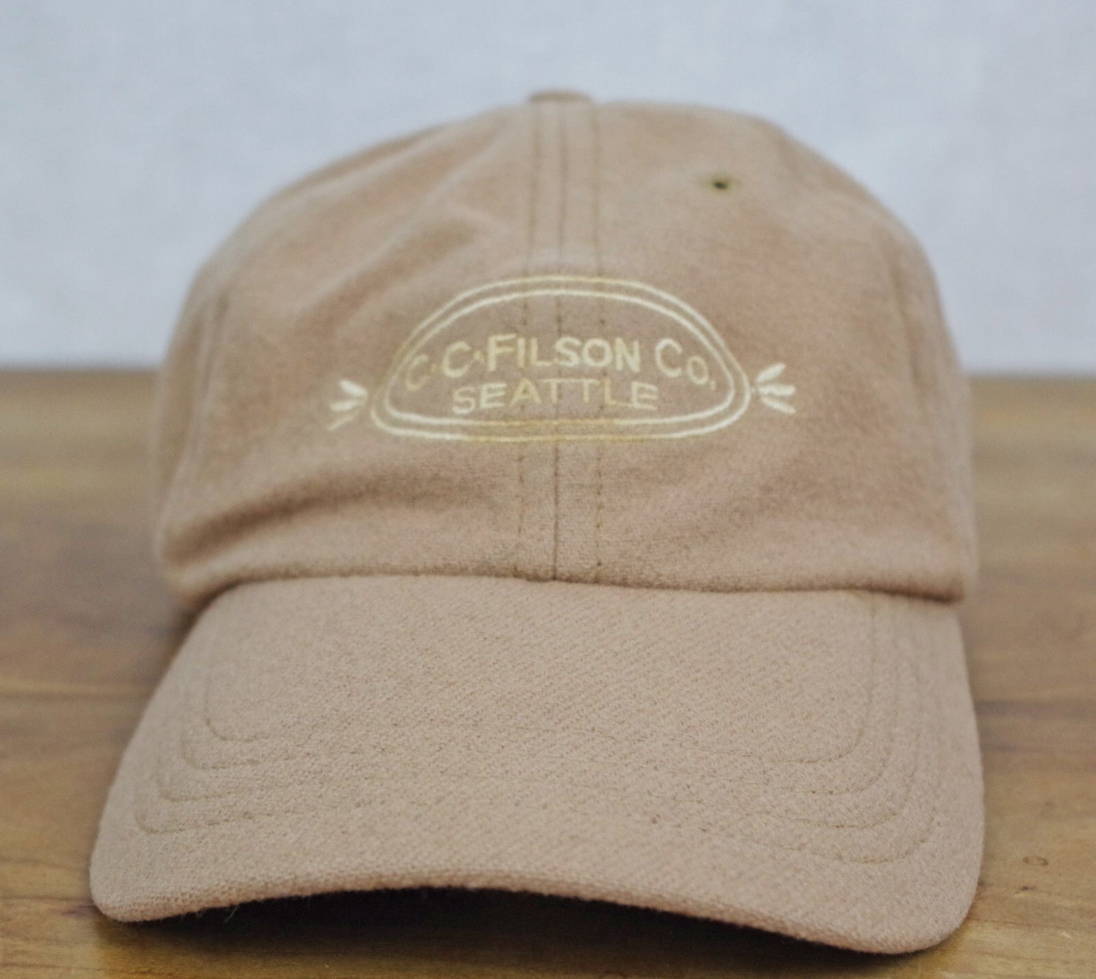 Vintage CC Filson CO Tan Wool Baseball Style Cap - Gem