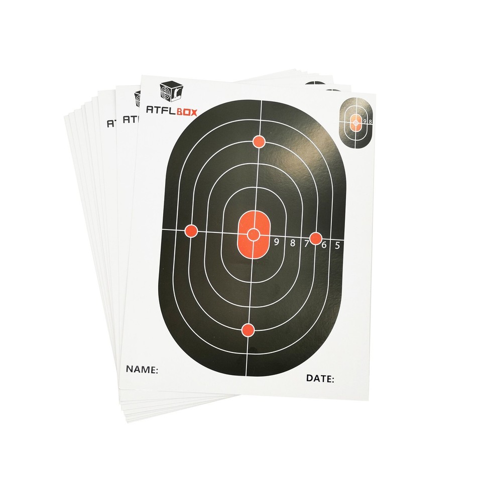 7x 9 Inch BB Gun Target Trap with 10pcs Paper Target and Spinning ...