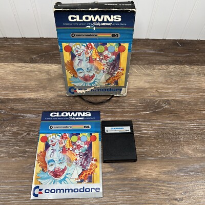 Commodore 64 Clowns Game Cartridge - Complete CIB - Hard To Find | eBay