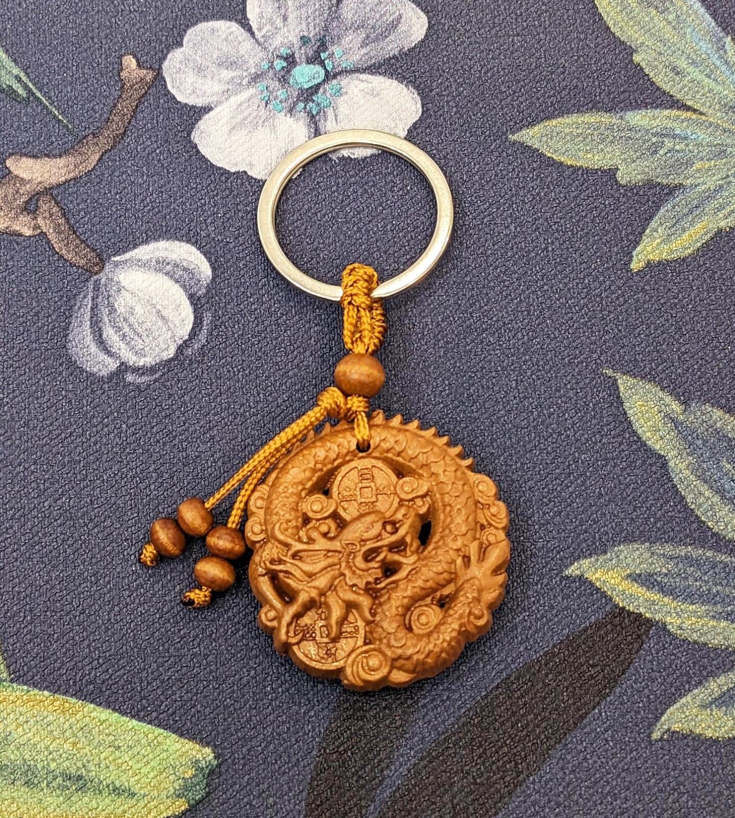 Chinese Zodiac Lunar New Year Hand Carved Mahogany Wood Keyring ...