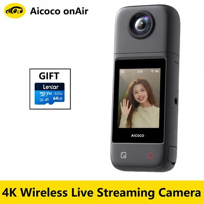 Aicoco onAir 4K Live Streaming Action Sport Camera HDR-Video 4K 1080P ...