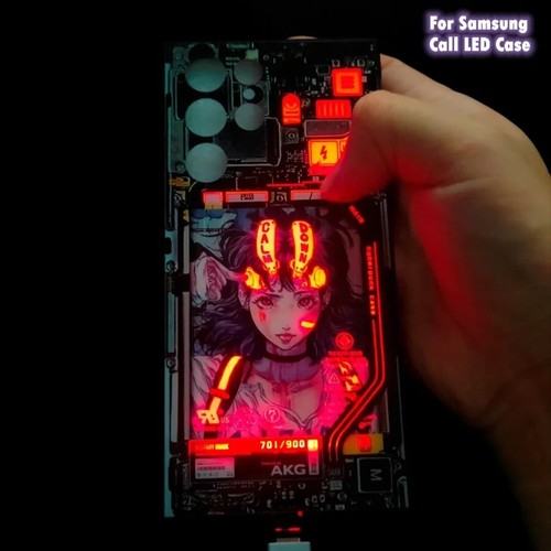 Cute Anime LED Case For Samsung Galaxy A73 A53 A33 A72 A52 A54 A55 A32 ...