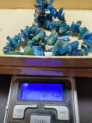 Bright blue apatite tooth spike strand NOS Gemstone bead craft loose | eBay