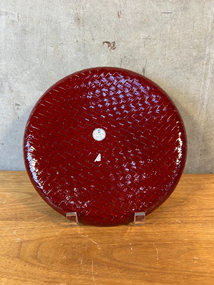 Set of 14 Red Lacquer Woven Charger Plates by Cost Plus Inc – Made in ...