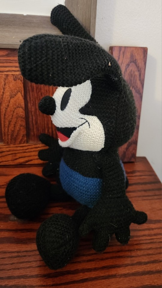 Disney Parks Oswald the Lucky Rabbit 25" Cozy Knit Plush Stuffed Mickey ...