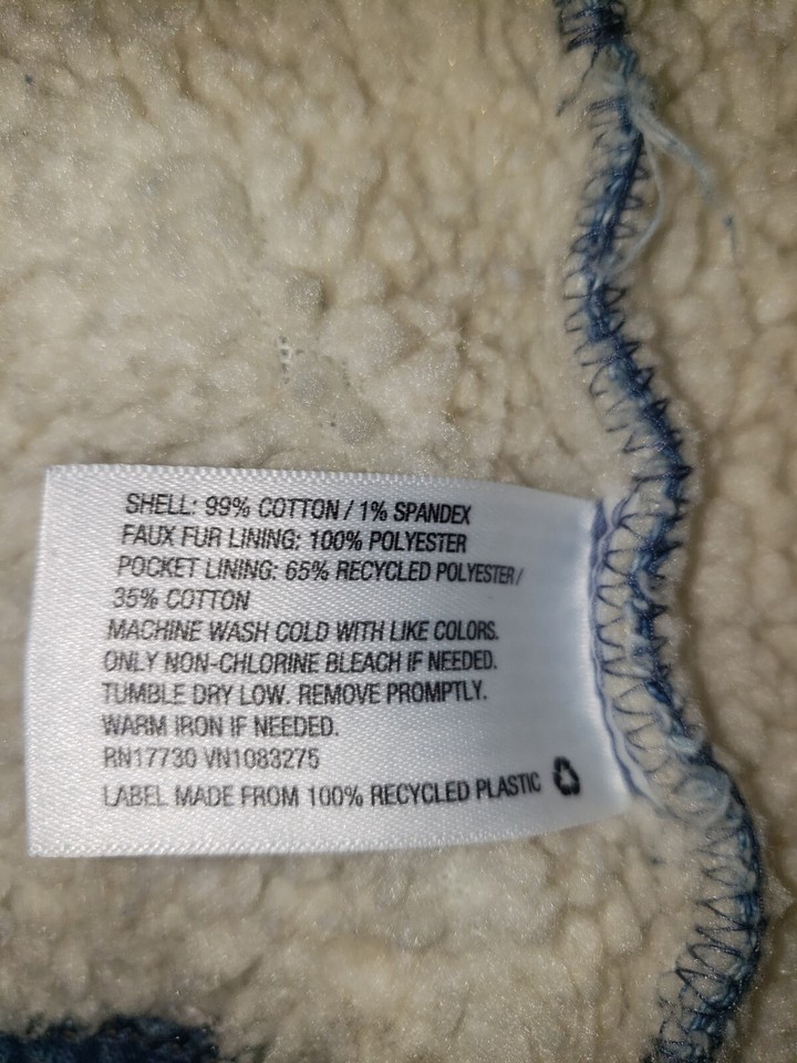 Target Universal Thread Sherpa Lined Medium Wash Denim Jacket Size ...